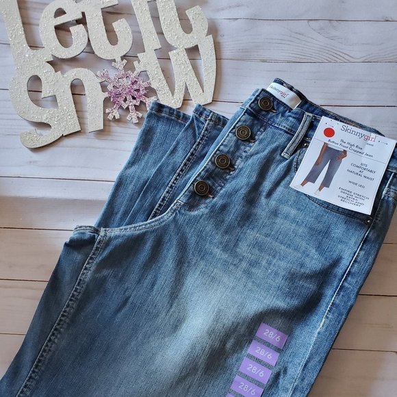 Skinnygirl | Jeans | Skinnygirl High Rise Button Front Cropped Jeans ...